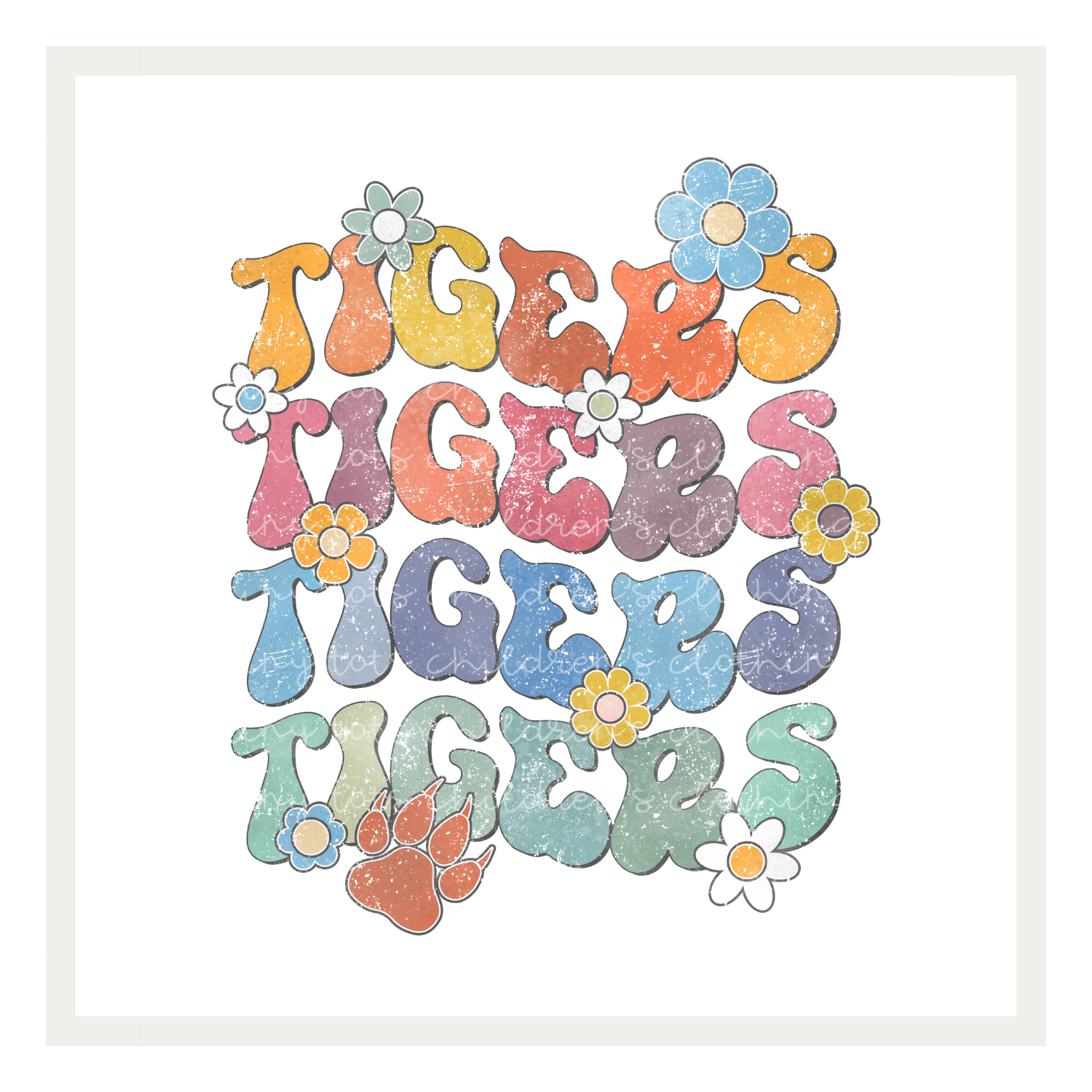 Groovy Rainbow Tigers – Tiny Tots Childrens Clothing