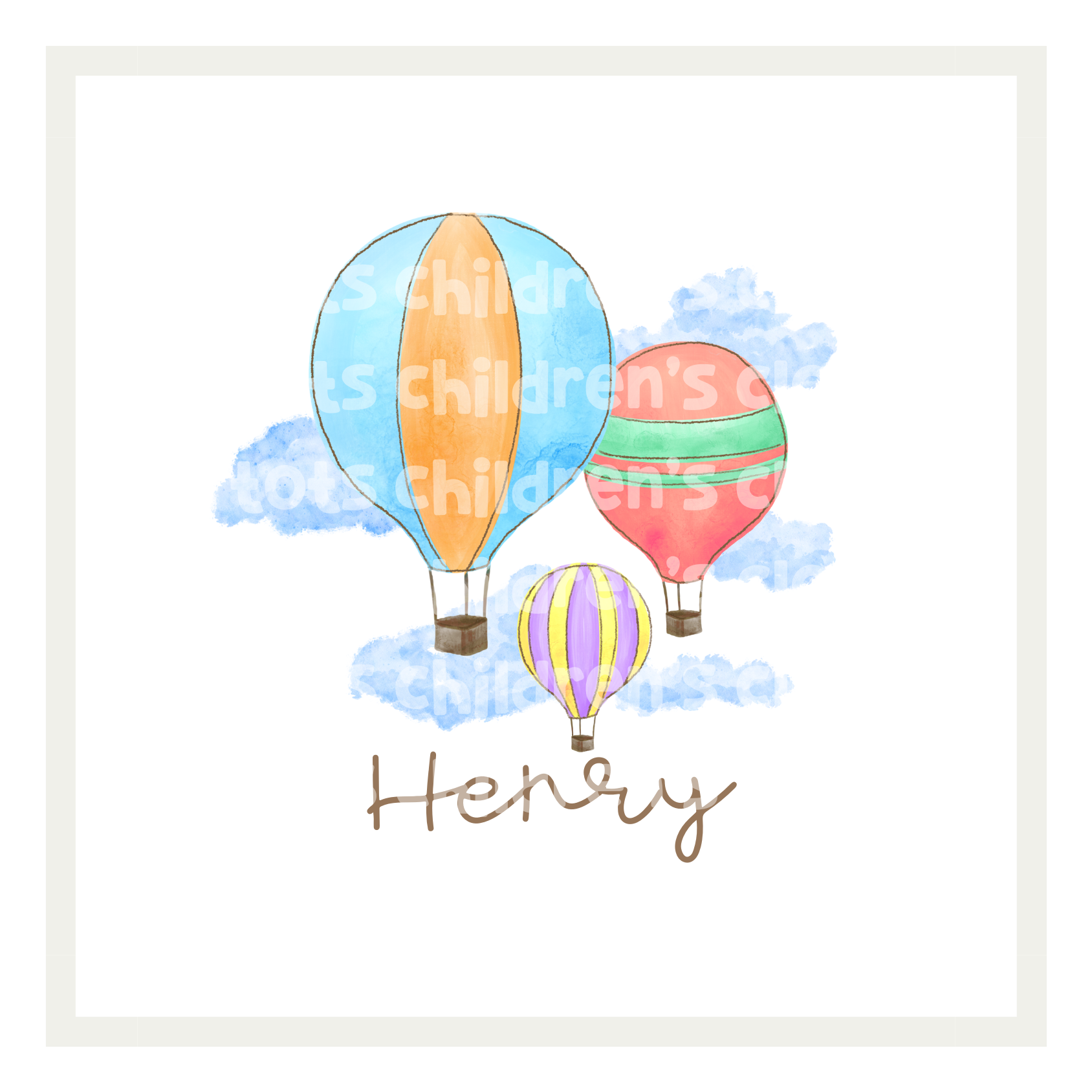 Hot Air Balloons (options) – Tiny Tots Childrens Clothing
