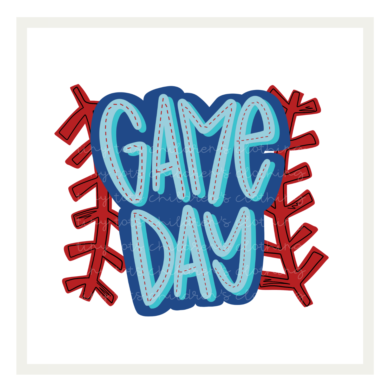 Baseball Game Day RWB – Tiny Tots Childrens Clothing