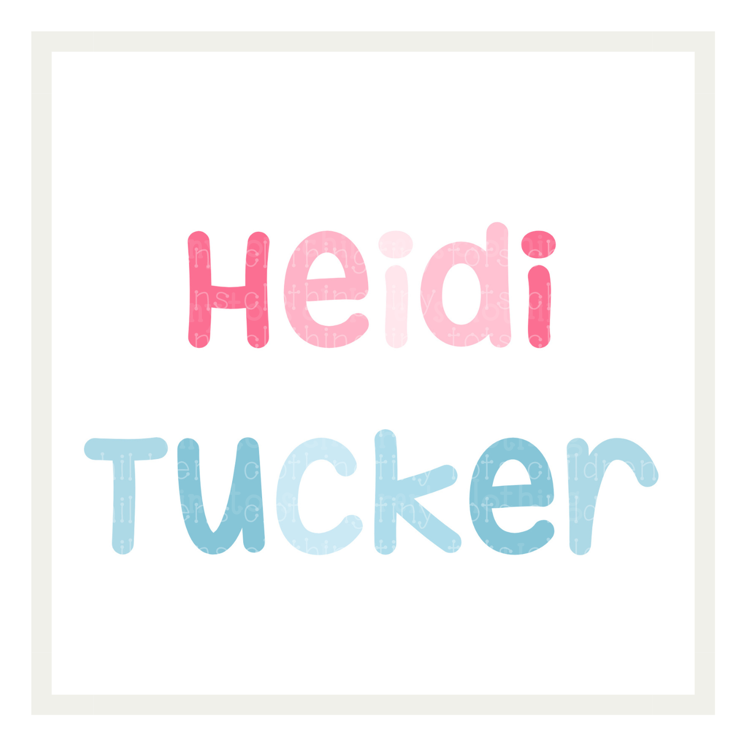 Name Designs: Thick & Bold – Tiny Tots Childrens Clothing